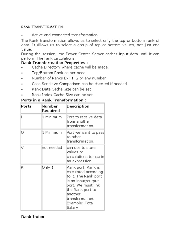 Rank Transformation | Download Free PDF | Information Technology ...