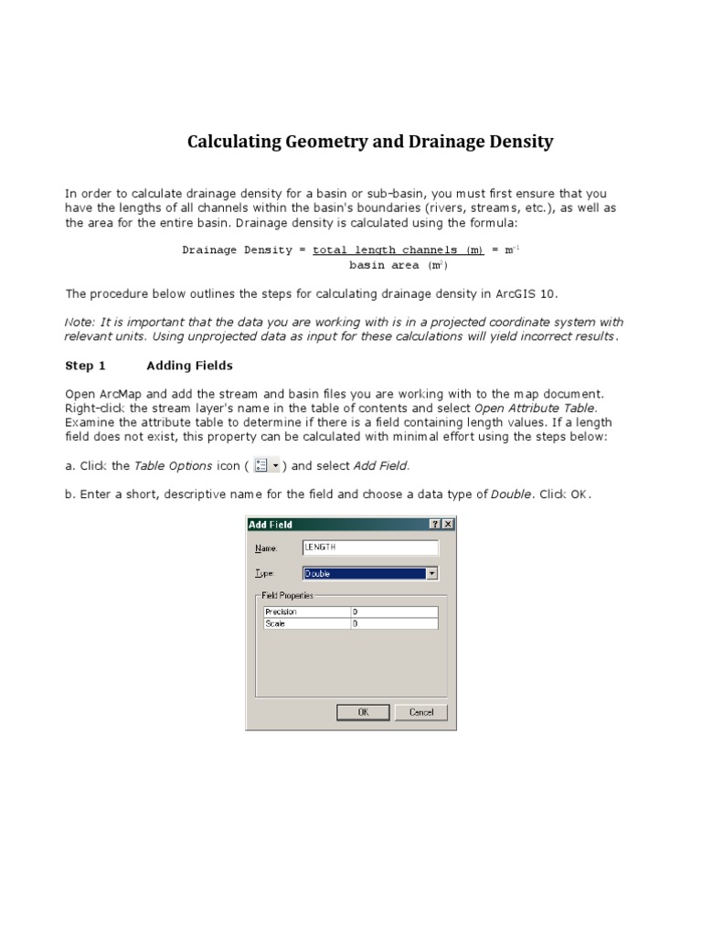 Calculating Geometry and Drainage Density | PDF | Drainage Basin ...