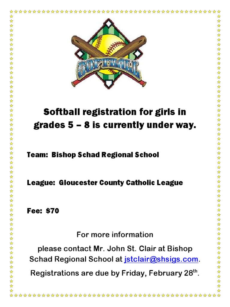 Softball Registration | PDF