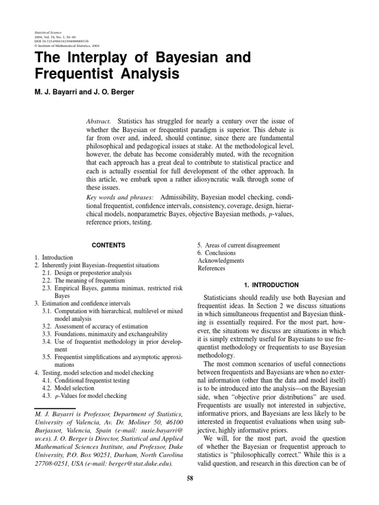 Interplay of Bayes | PDF | Bayesian Inference | Confidence Interval