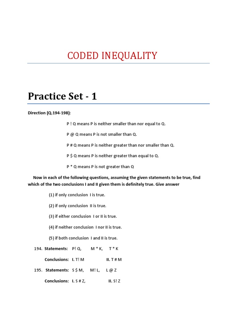 Coded Inequality | PDF | Analysis | Interpretation (Philosophy)