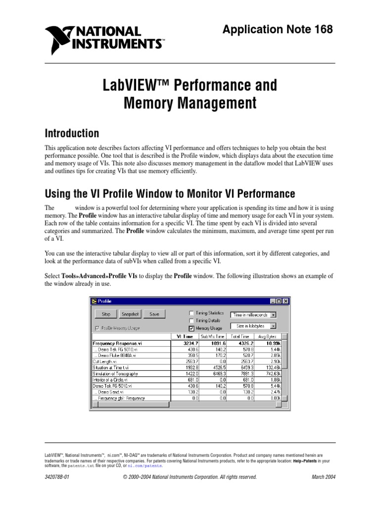 Memory Management Of Labview Pdf Array Data Structure String Computer Science