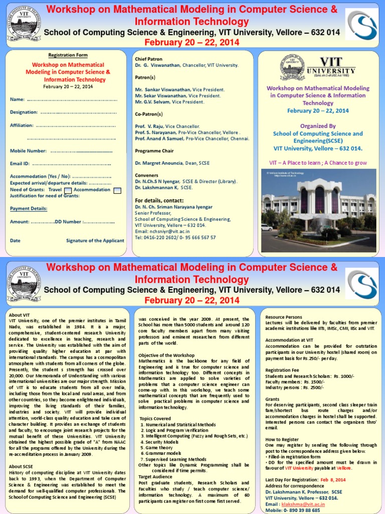 Math Model Brochure | PDF | Computer Science | University