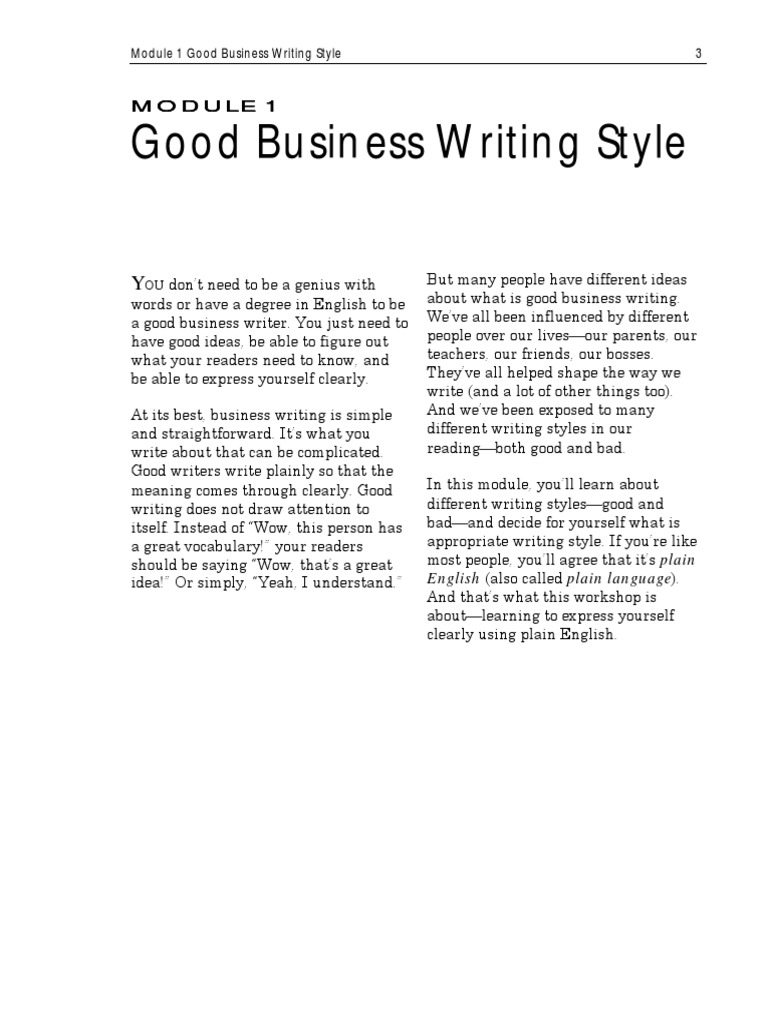 Good Business Writing Style | PDF | Editing | Semiotics