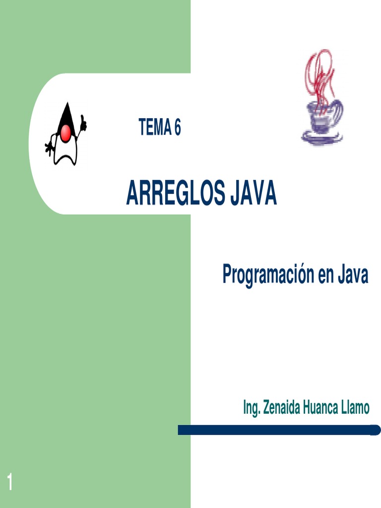 Arreglos en Java | PDF | Estructura de datos de matriz | Java (lenguaje de programación)