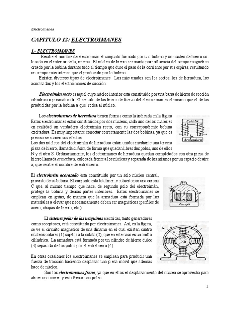Partes del Electroimán | PDF
