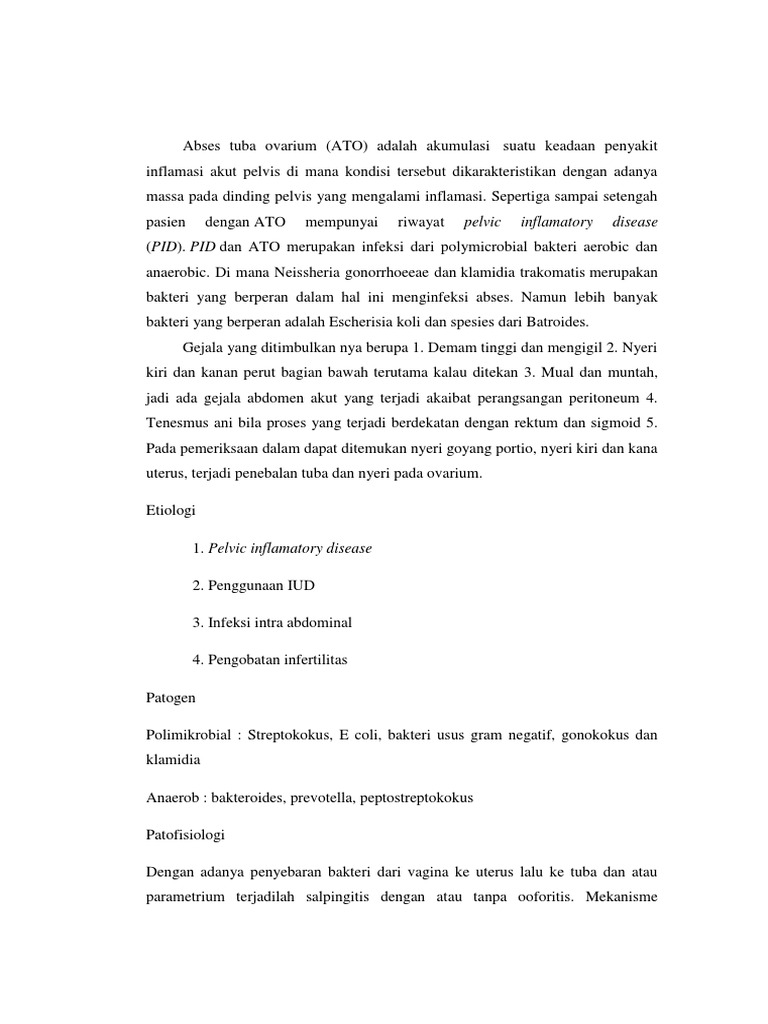 Penanganan Abses Tuba Ovarium | PDF | Sains & Matematika
