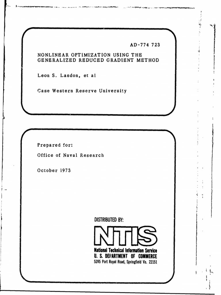 Nonlinear Optimization with GRG | PDF | Mathematical Optimization | Matrix (Mathematics)
