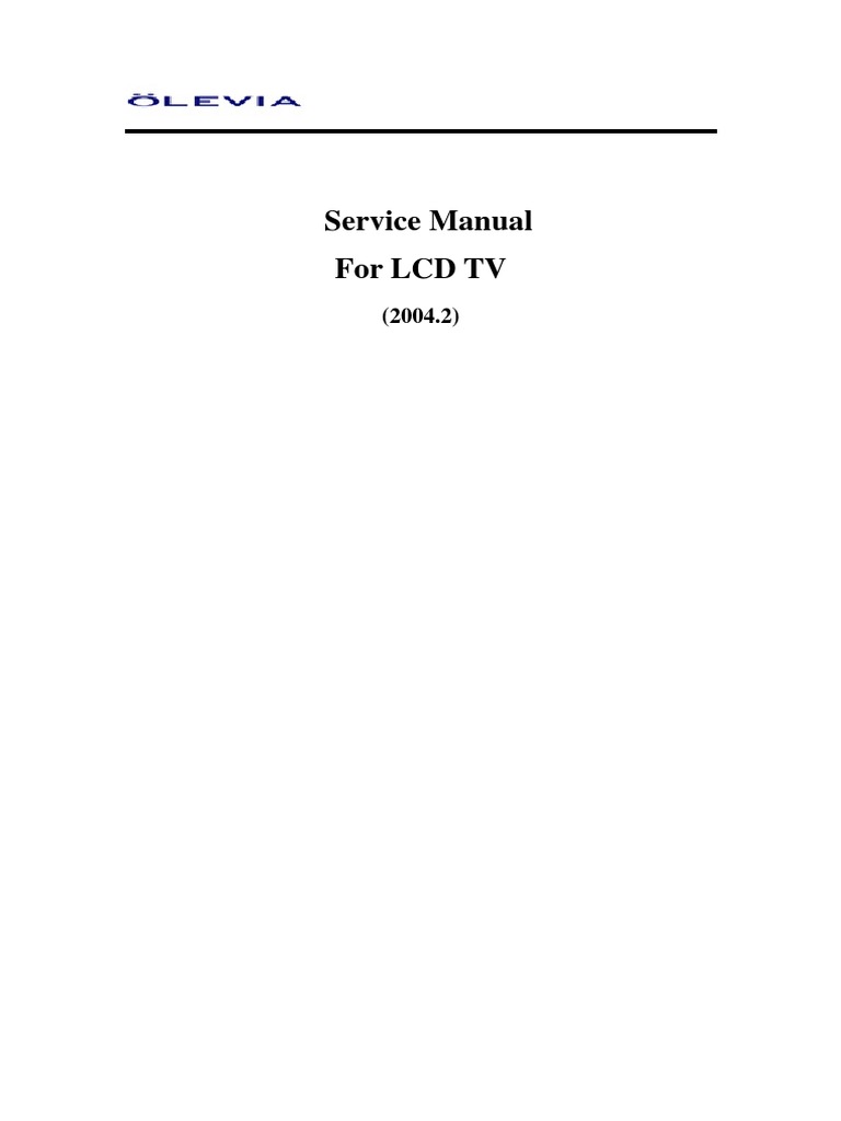 Olevia TV Service Manual Overview | PDF | Electrical Connector ...