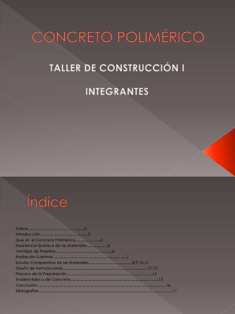 Concreto Polimérico | PDF | Polímeros | Hormigón