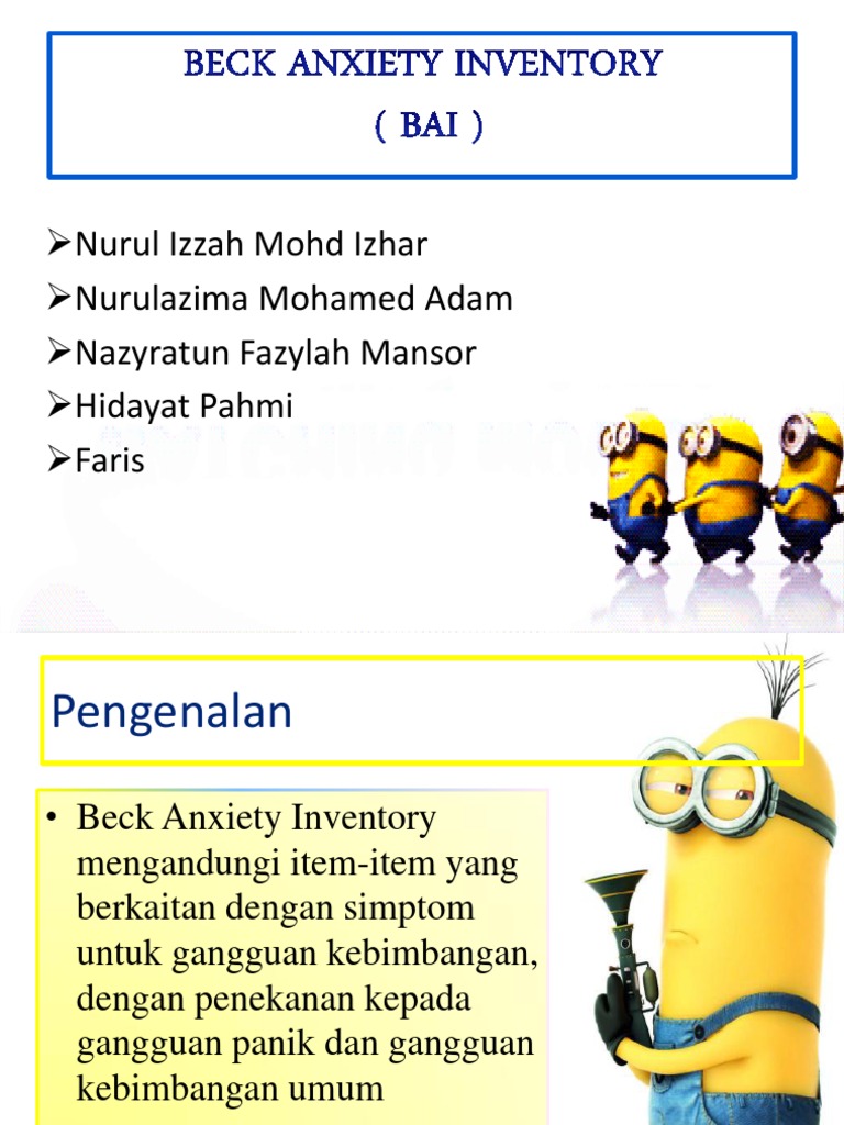 Beck Anxiety Inventory | PDF