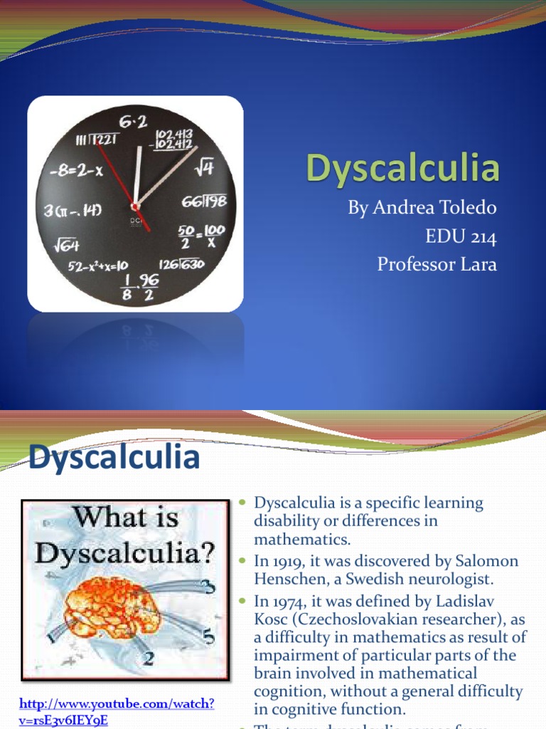 Dyscalculia | PDF | Learning Disability | Mental Disorder