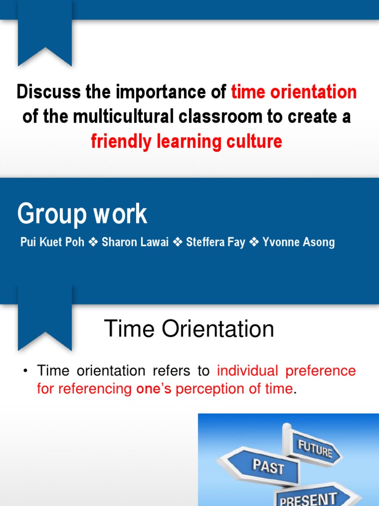 Time Orientation Friendly Learning Culture: Discuss The Importance of ...