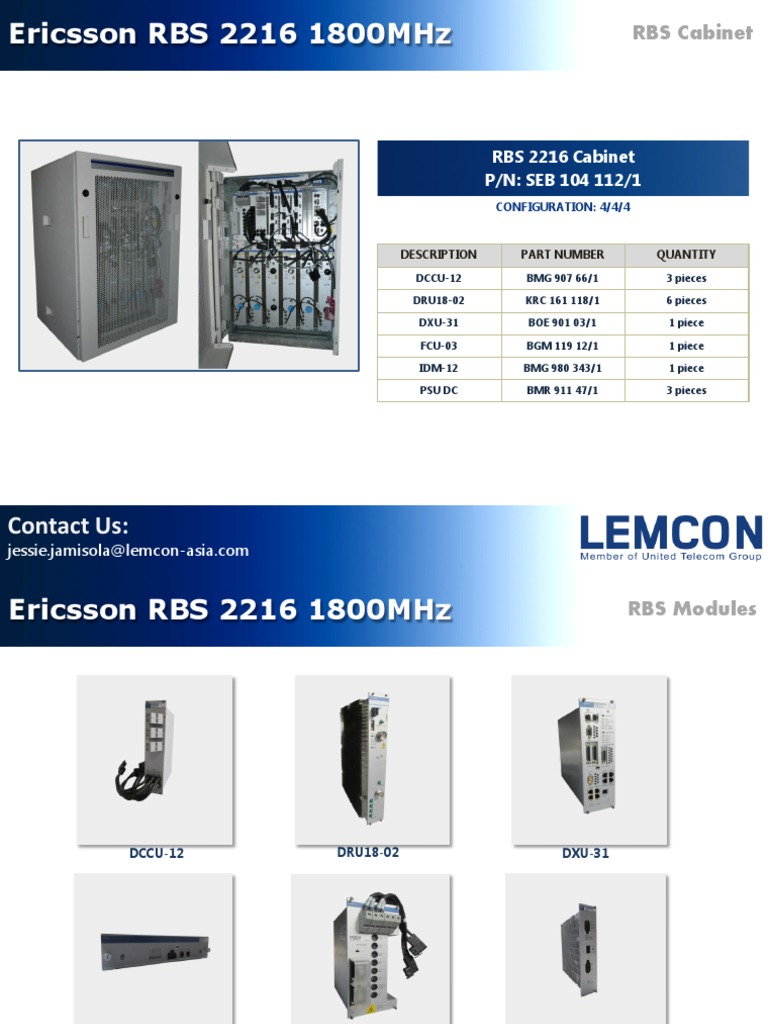 Ericsson Rbs 2216 1800mhz | PDF | Technology & Engineering