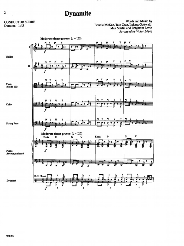 Dynamite - String Orchestra | PDF
