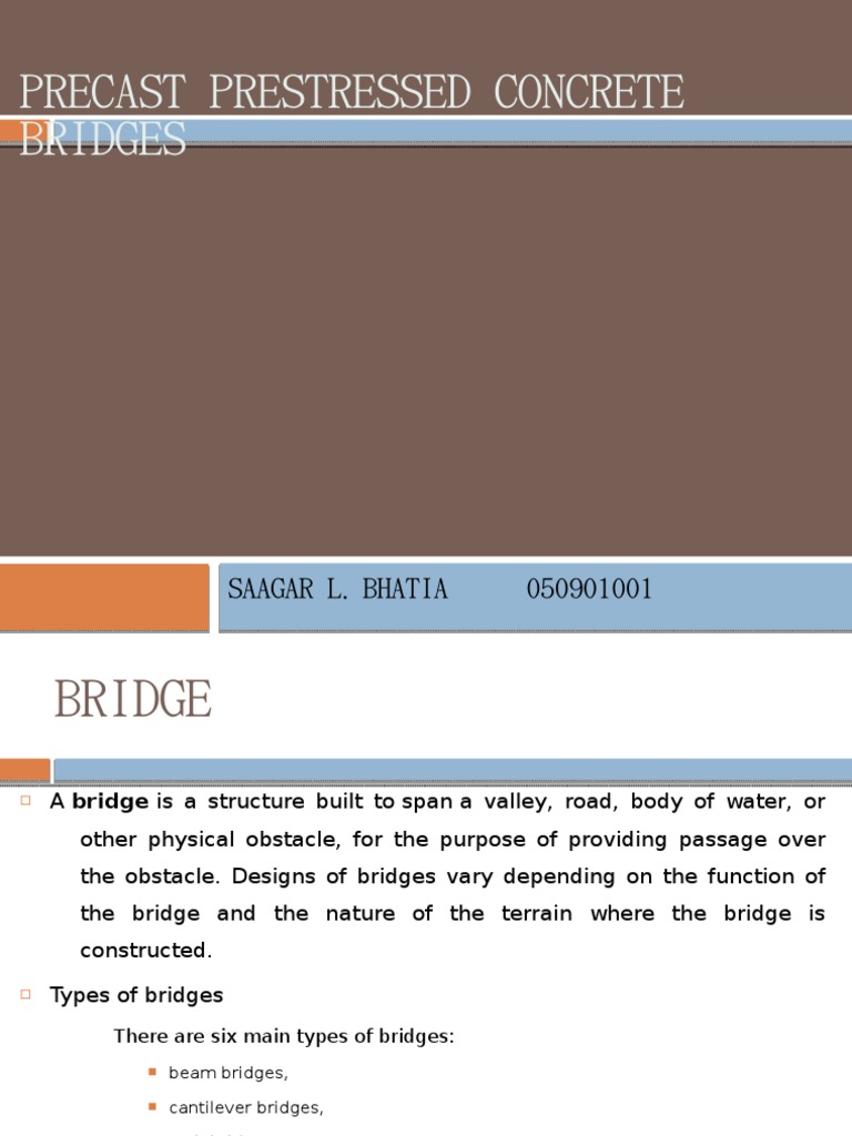 Precast Pre Stressed Concrete Bridges | PDF | Precast Concrete ...