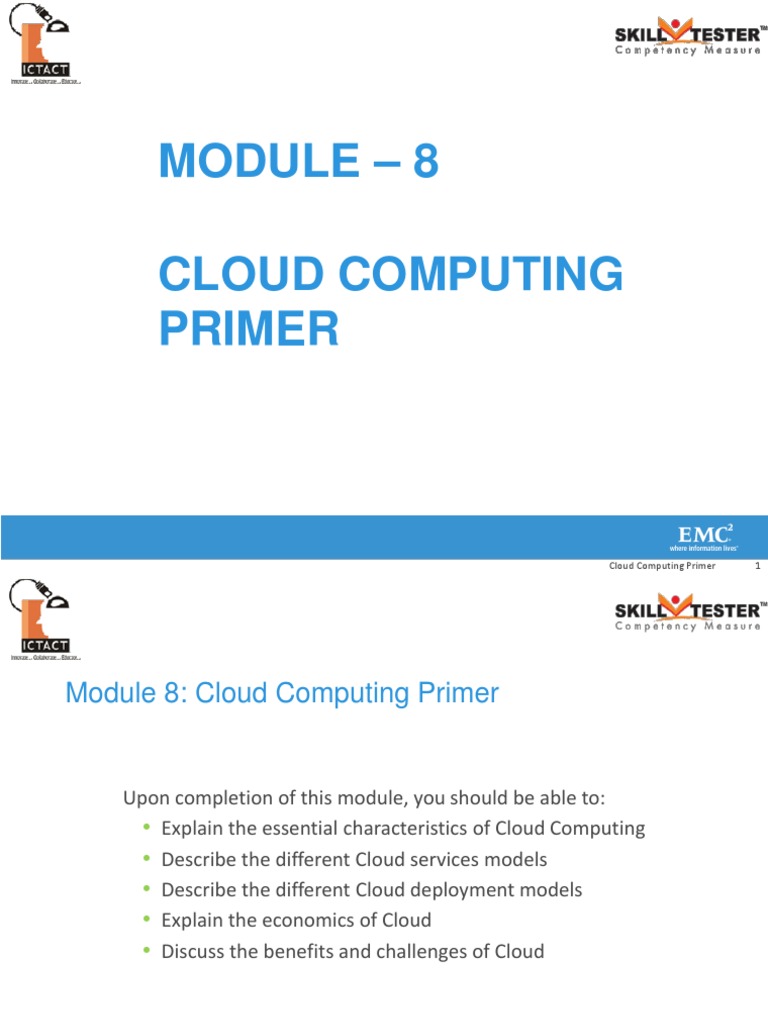 CIS Module 8 - Cloud Computing Primer | PDF | Platform As A Service ...