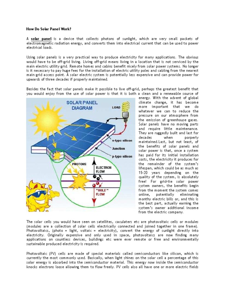 How Do Solar Panel Work | PDF | Solar Cell | Photovoltaics