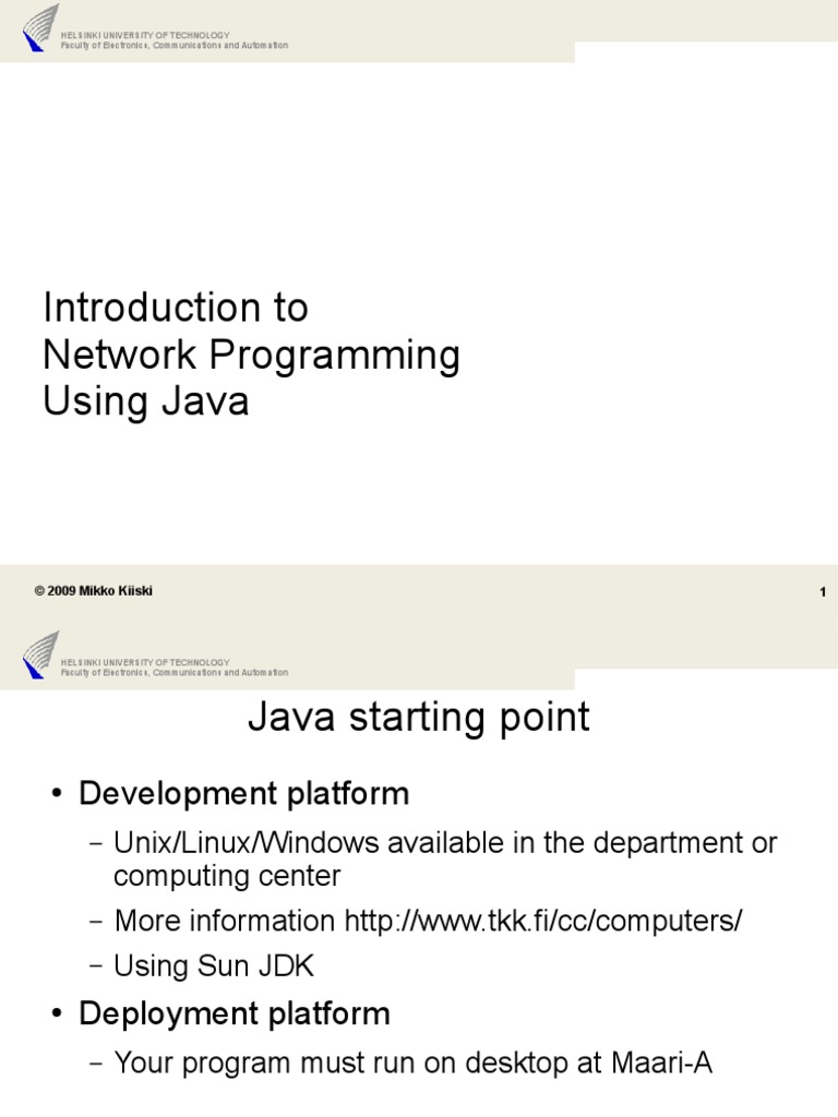 Network Programming In Java Pdf Network Socket Port Computer Networking 8897