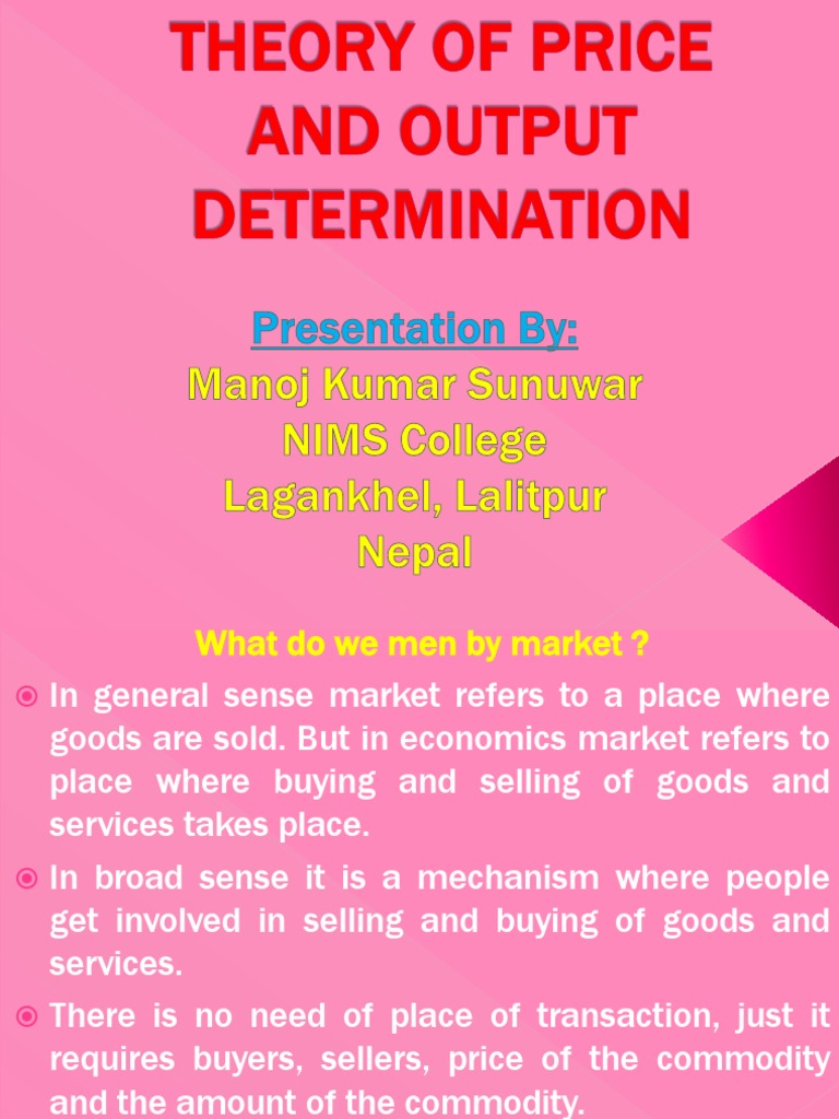 Price and Output in Market Structures | PDF | Perfect Competition ...