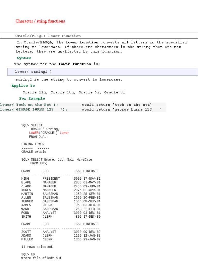 03sqlfunctions Unlocked | PDF | Oracle Database | Databases