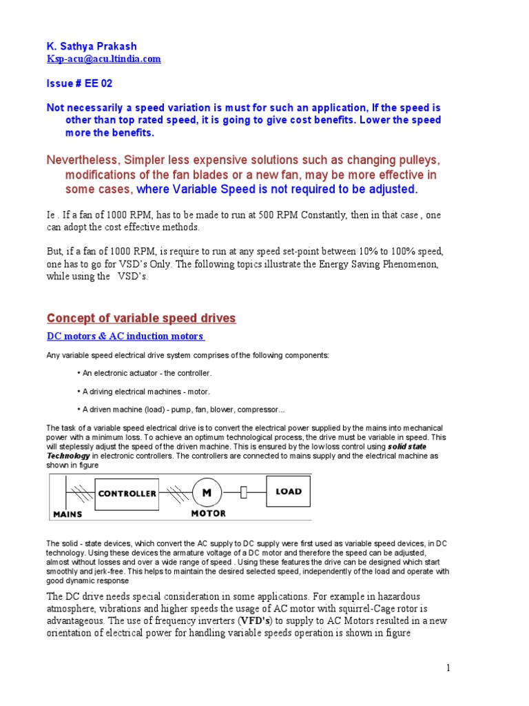 Variable Speed Drives | PDF
