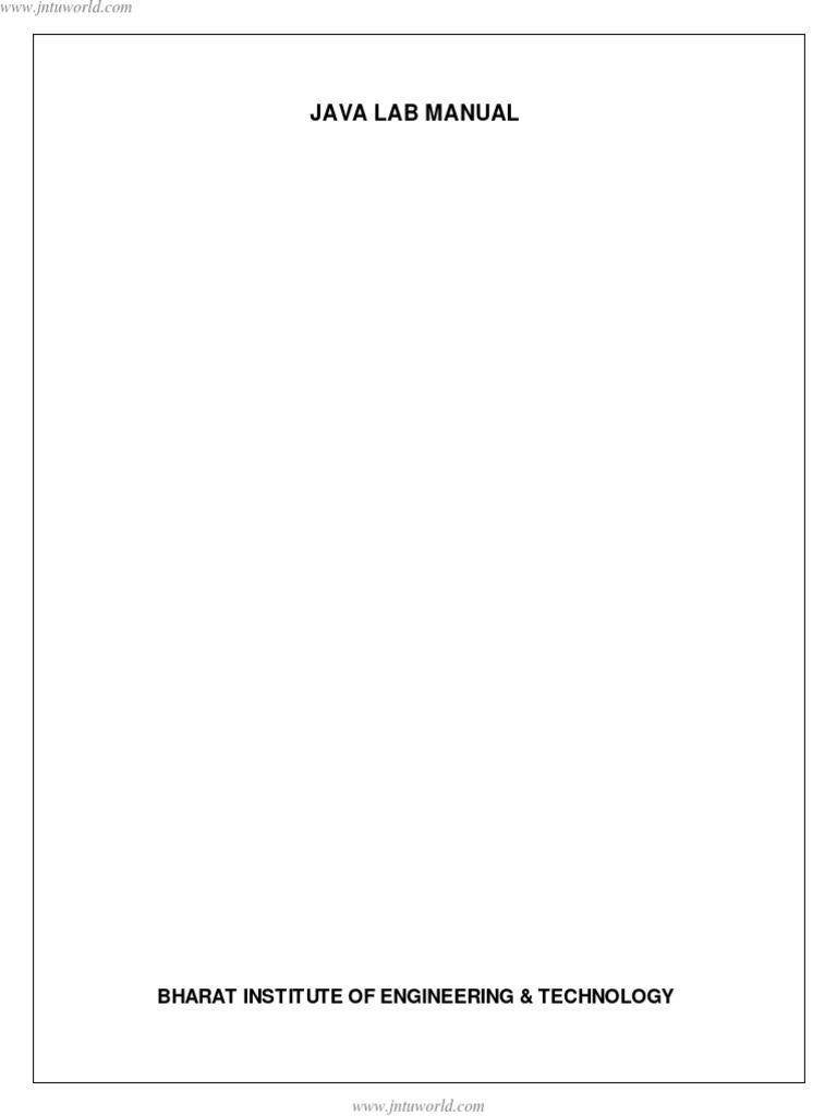 Java Manual | Download Free PDF | Java (Programming Language ...