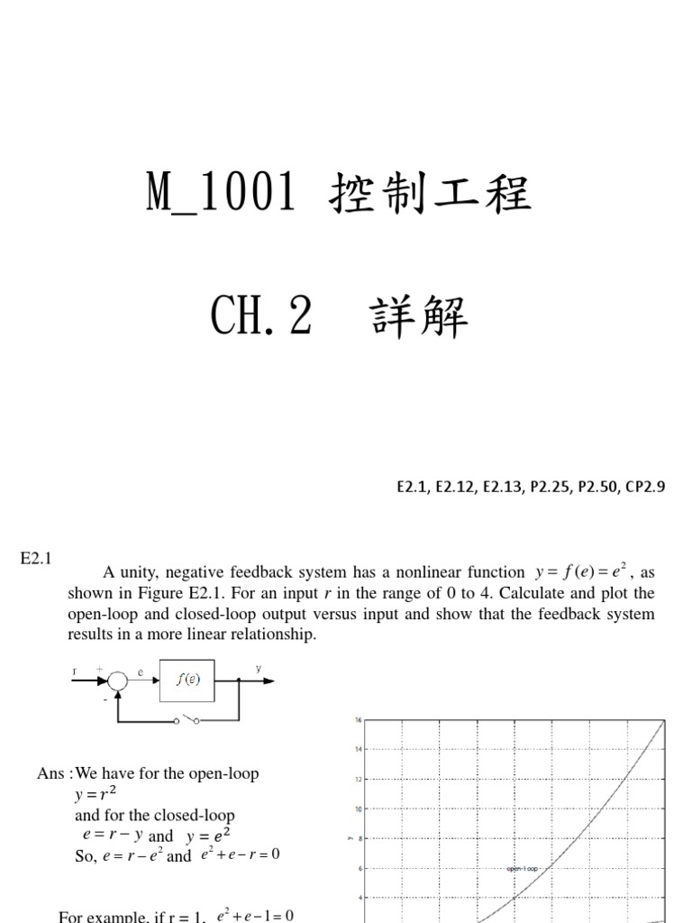 HW CH2 (S) | PDF | Control Theory | Amplifier