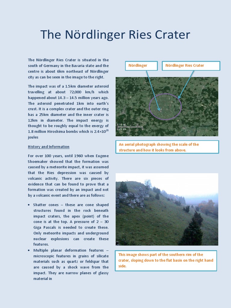 The Nördlinger Ries Crater Leaflet | PDF