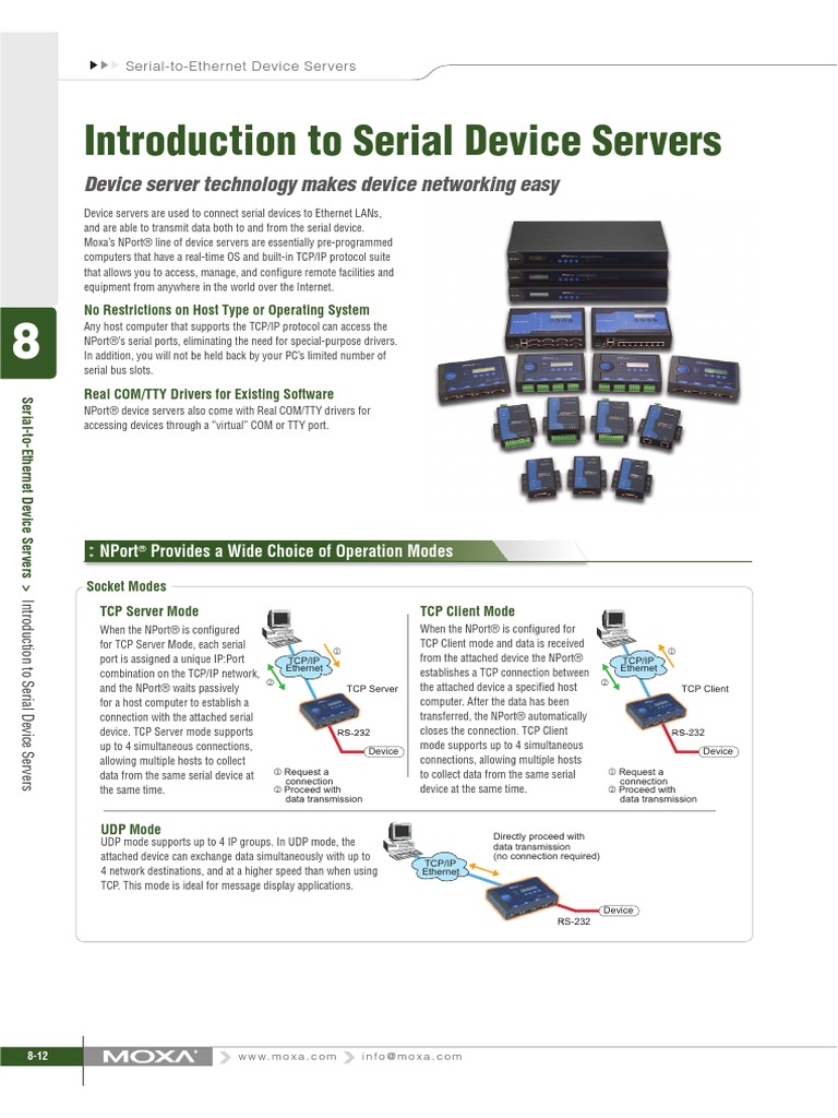 Introduction Serial Device Server | PDF | Transmission Control Protocol | Port (Computer Networking)
