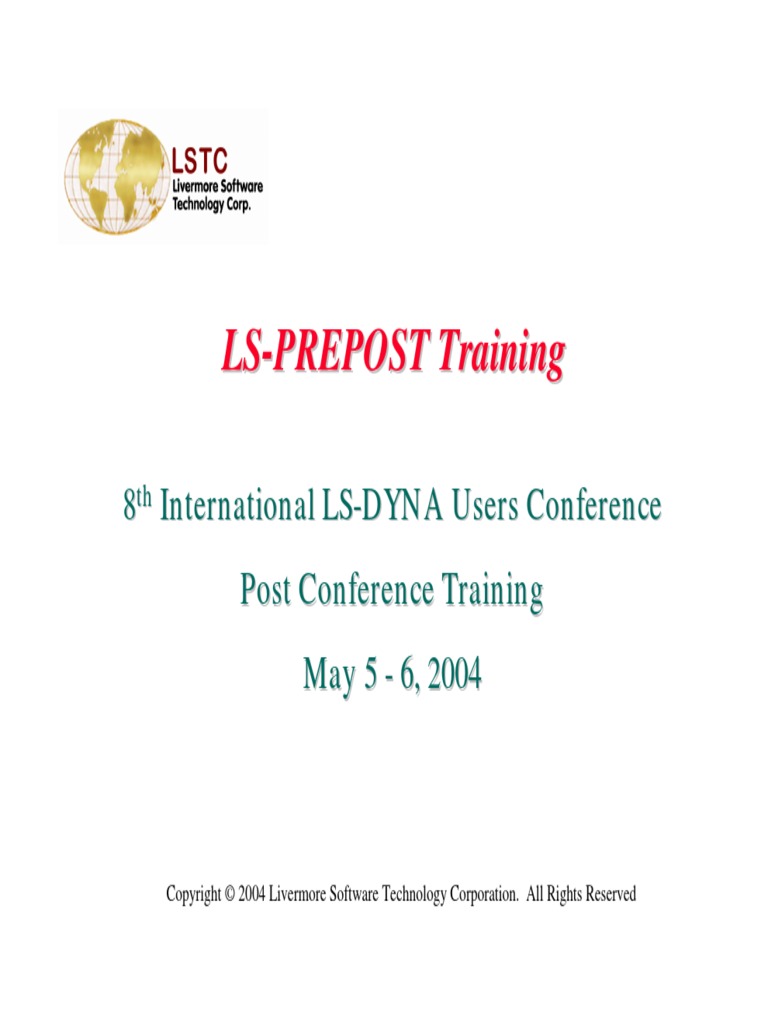 Ls Prepost Tutorial | PDF | Shear Stress | File Format