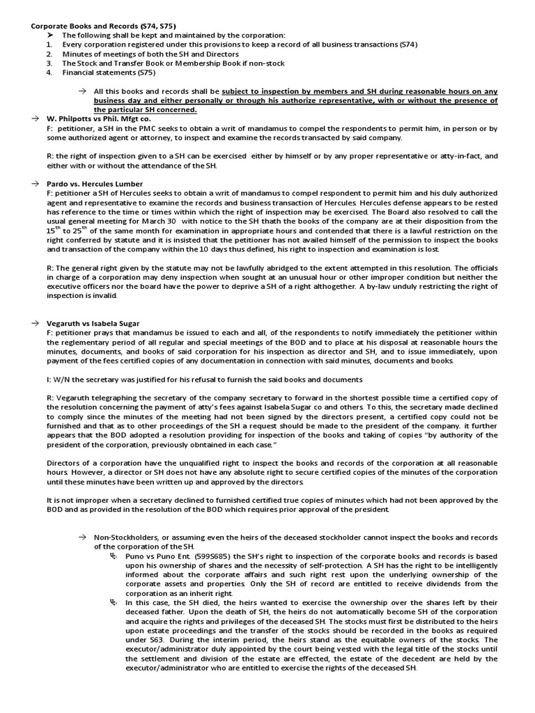 Corporate Books and Records | PDF | Corporations | Real Estate Appraisal