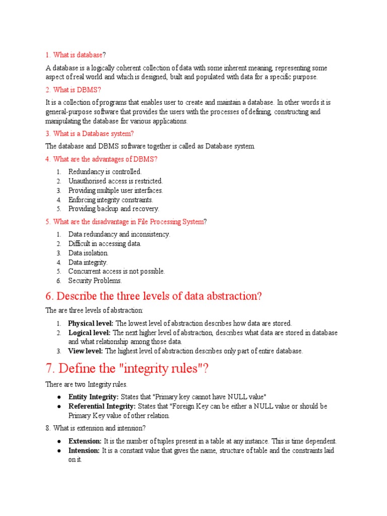 DBMS Solved Question Answers | PDF