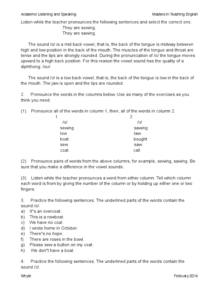 Focus On Pronunciation 2 | PDF | Vowel | English Language