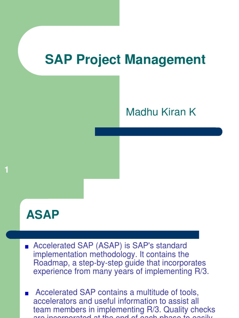 ASAP Methodology | PDF | Implementation | Business Process