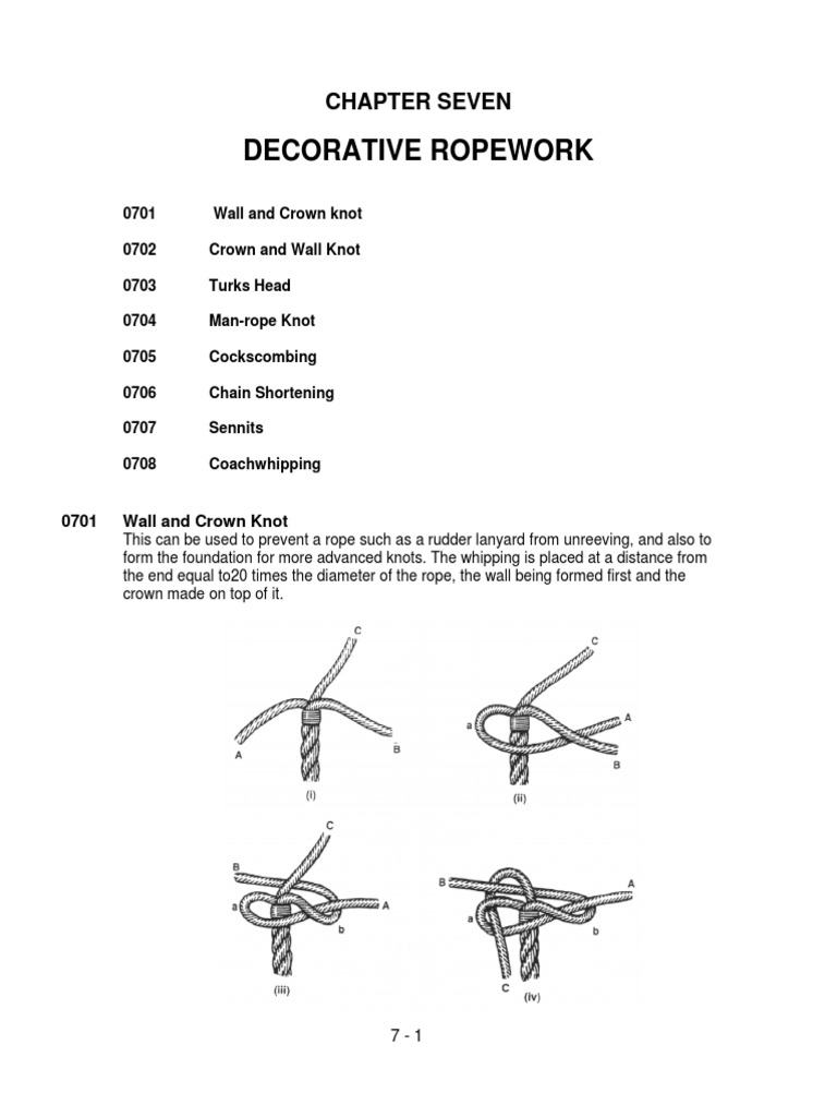 Chapter 7 - Decorative Ropework | PDF | Knot | Rope