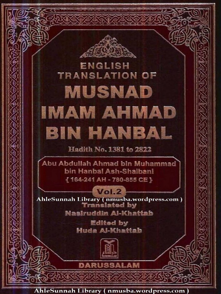 Musnad Ahmad Bin Hanbal, Arabic -English Translation-Volume 2