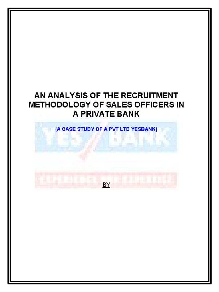 Mba HRM Project Yes Bank | PDF | Recruitment | Employee Retention