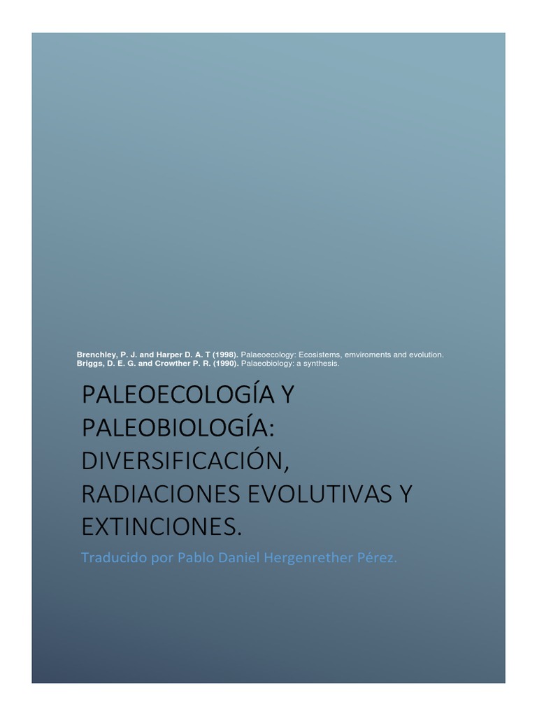 Paleoecología y Paleobiología. Diversificaciones, Radiaciones ...