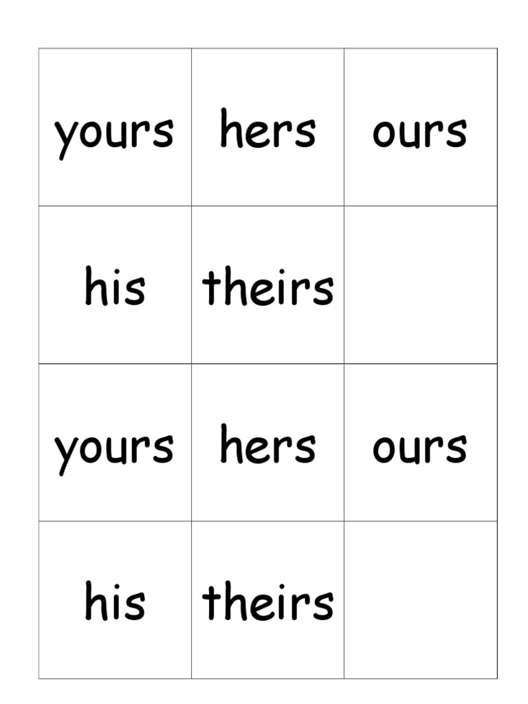 Yours Hers Ours His Theirs Yours Hers Ours His Theirs | PDF | Syntax ...