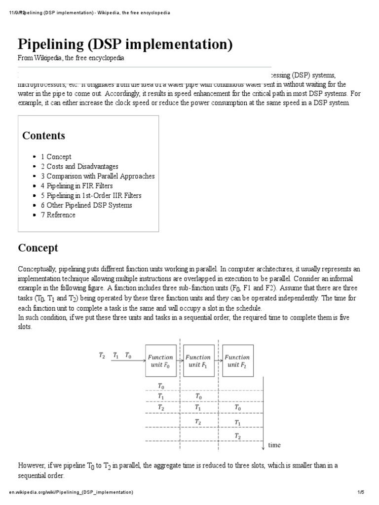Pipelining (DSP Implementation) - Wikipedia, The Free Encyclopedia ...