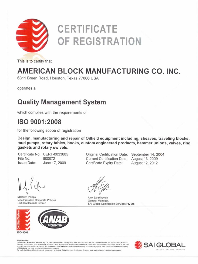 API Monogram Certification for ABCO | PDF | Petroleum | Environment