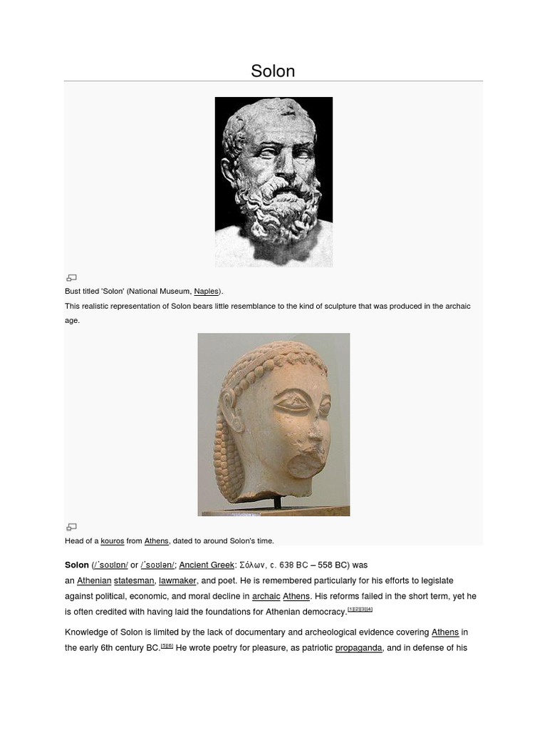 Solon | PDF | Classical Antiquity | Ancient Greece