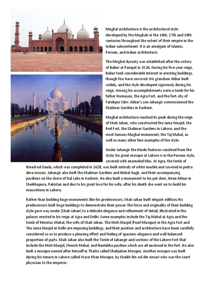 Mughal Architecture | PDF | Muslim Empires | South Asia