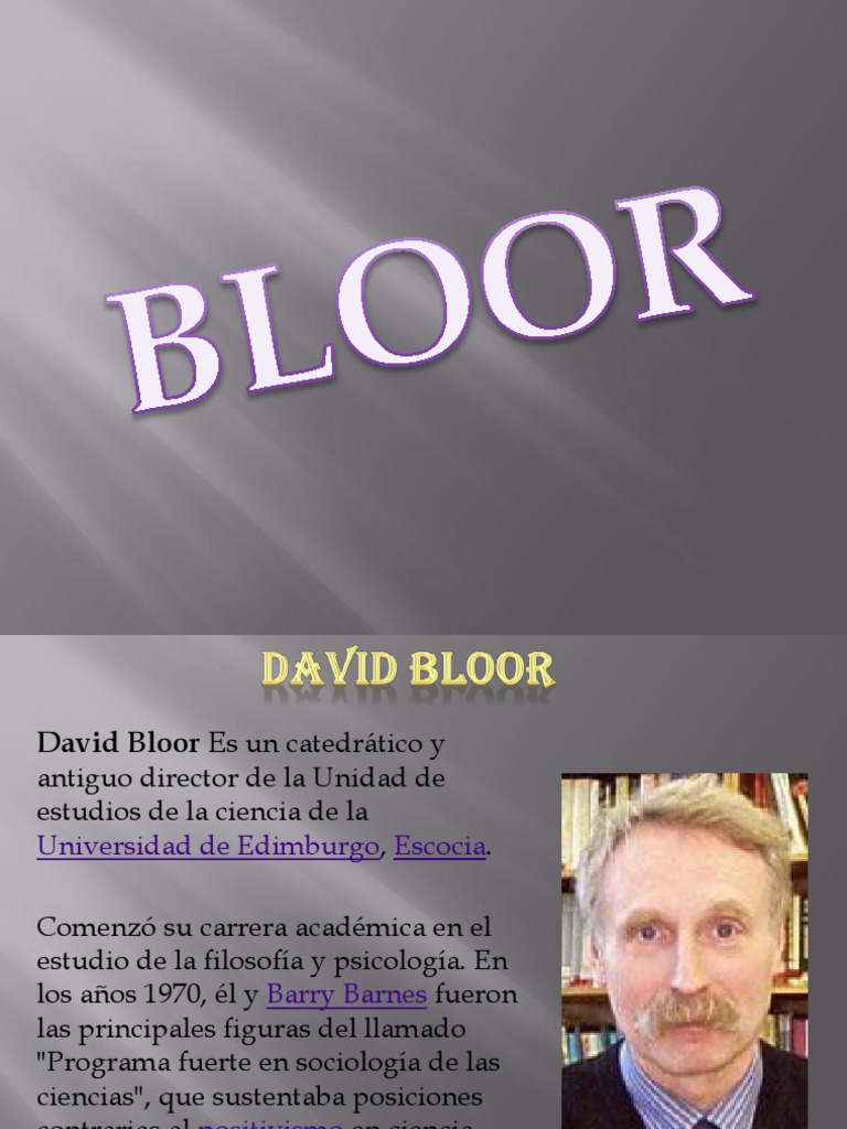 David Bloor y la Sociología del Conocimiento | PDF | Verdad | Teoría