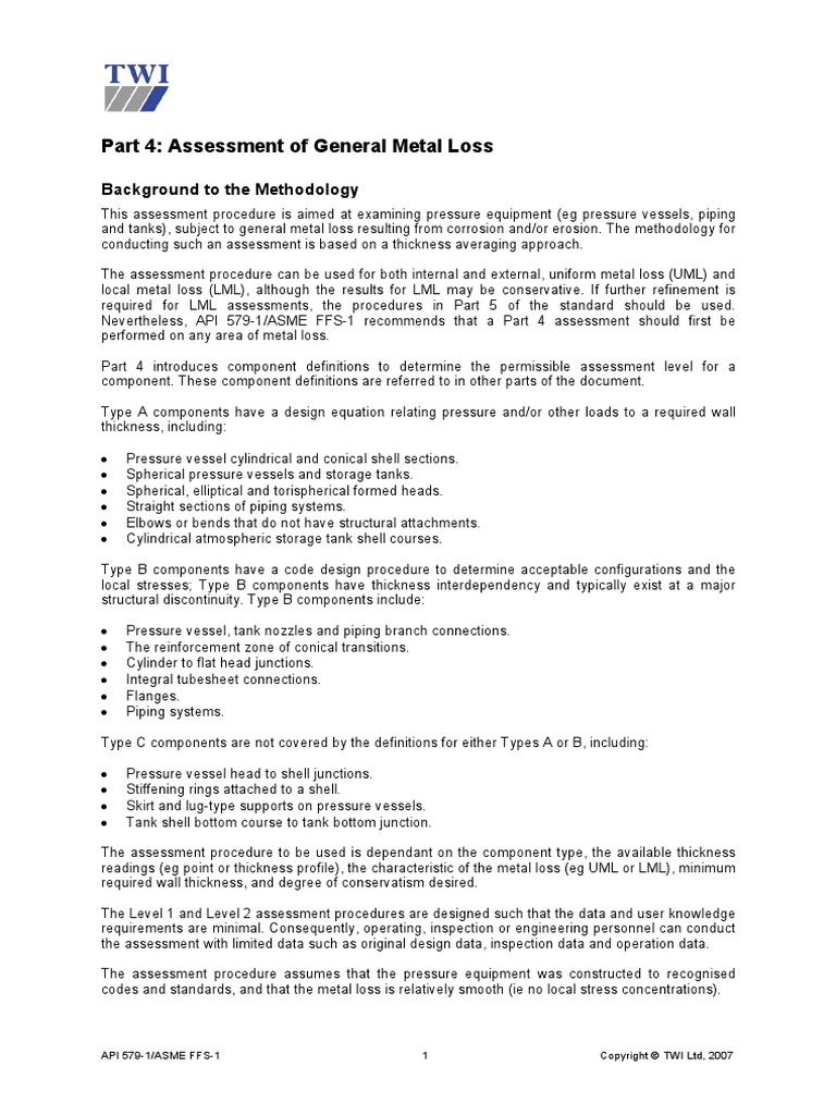 General Metal Loss | PDF | Corrosion | Chemistry