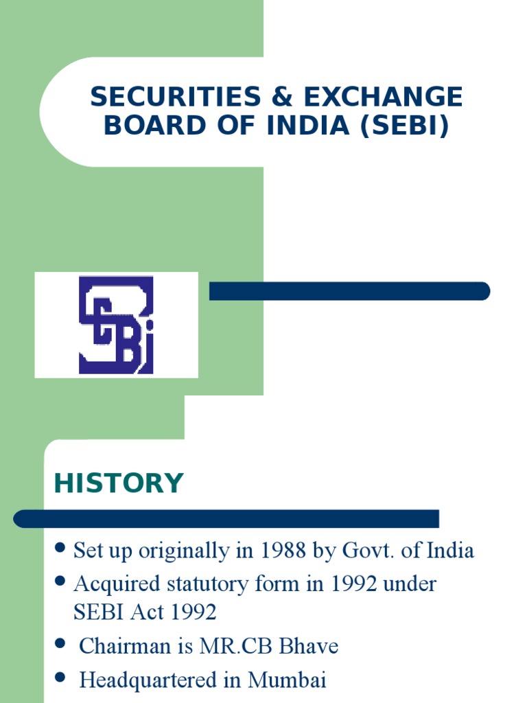 Securities & Exchange Board of India (Sebi) | PDF | Reserve Bank Of ...