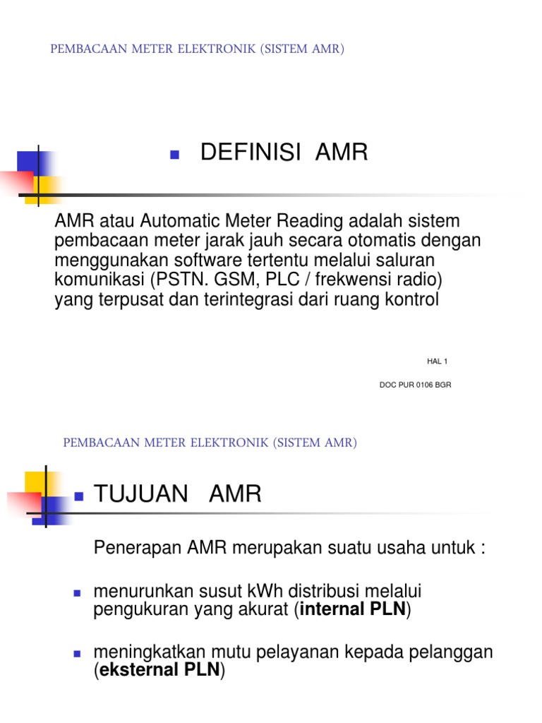 4.2 Pembacaan Meter Elektronik (Sistem Amr) | PDF | Teknologi & Rekayasa