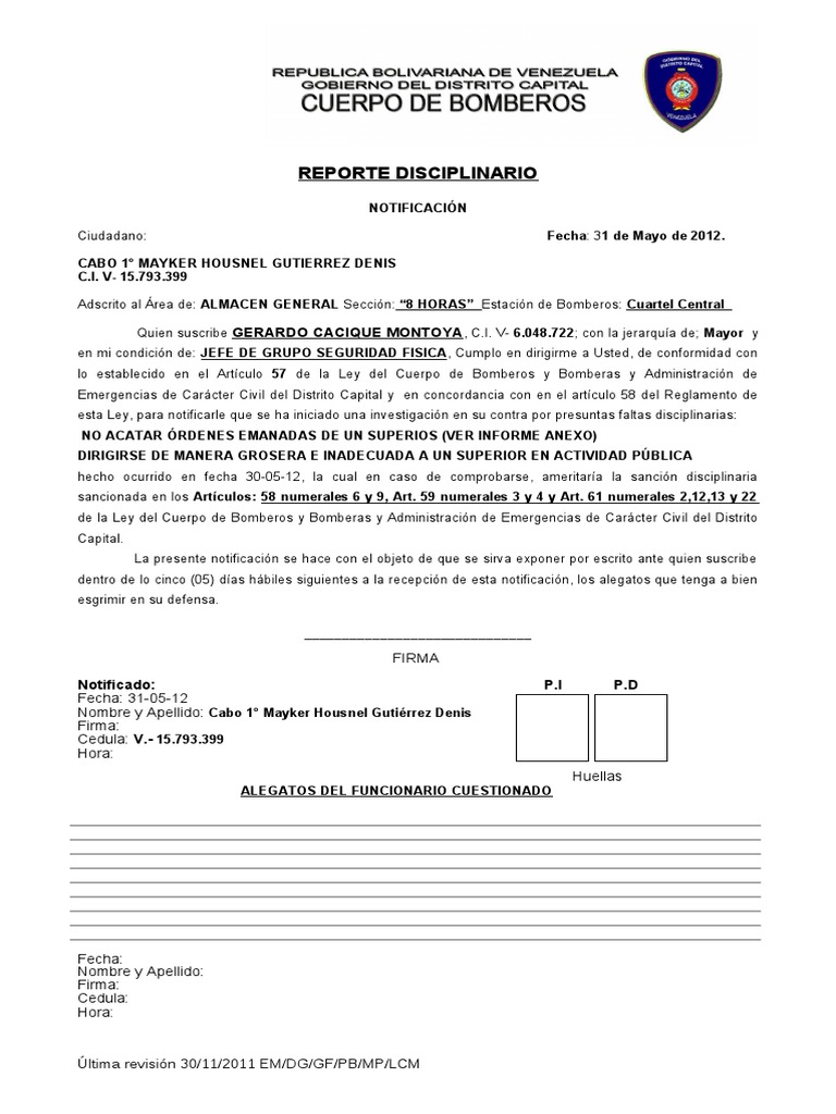 Reporte Disciplinario, Nuevo | Política | Gobierno