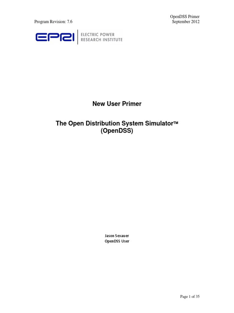 Open Dss Primer | PDF | Component Object Model | Scripting Language